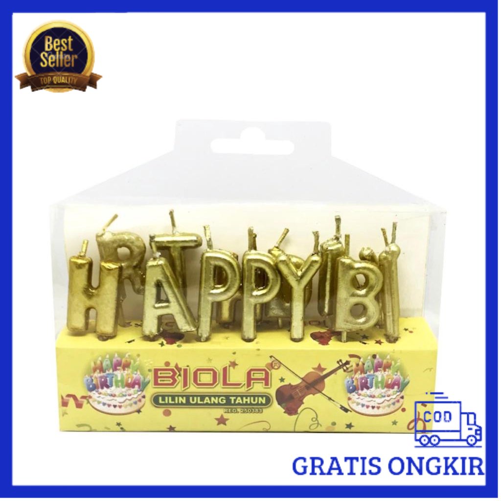 Jual LILIN ULANG TAHUN HAPPY BIRTHDAY GOLD,SILVER DAN POLKADOT | Shopee ...