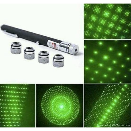 Jual green laser pointer 5 mata / laser hijau | Shopee Indonesia