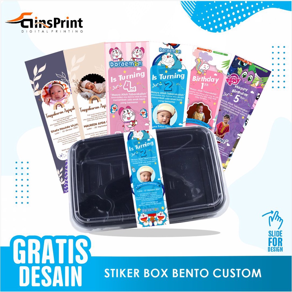 Jual Sticker Aqiqah Nasi Box Bento stiker tahilan acara dll | Shopee ...
