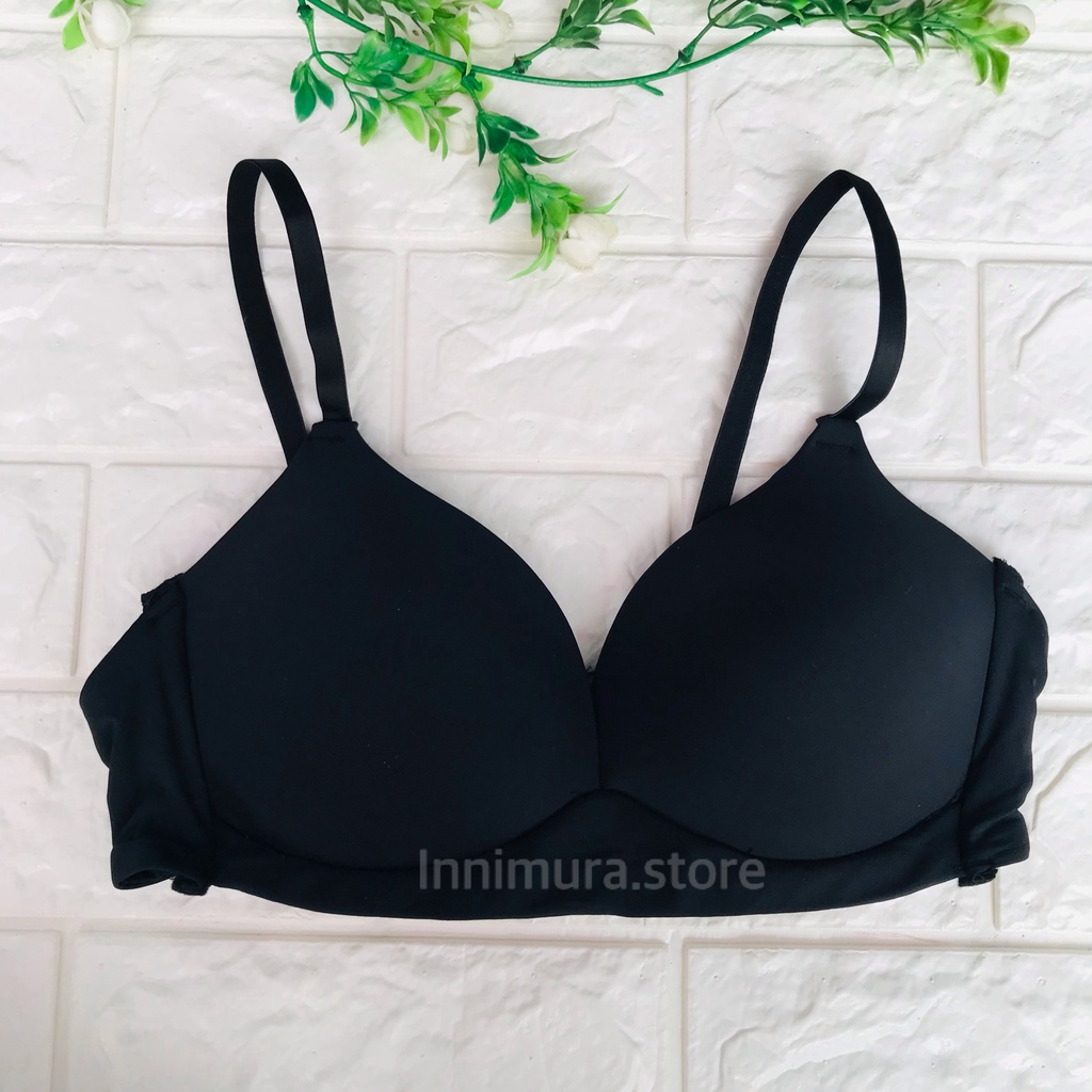 Jual BRA Wanita Dewasa Hitam Polos Tanpa Kawat | Shopee Indonesia