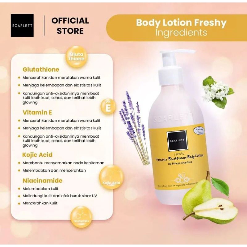 Jual SCARLETT WHITENING Body Lotion Series-Freshy | Shopee Indonesia