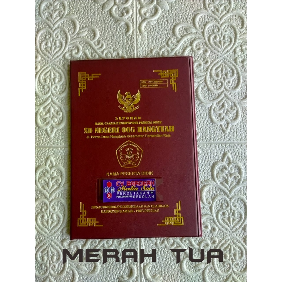 Jual MAP IJAZAH / MAP RAPORT SEMI KULIT EMBOS (HOT PRINT) | Shopee ...