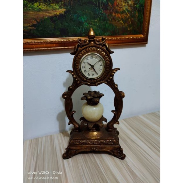 Jual Jam Meja Ukir Vintage Kuno Jadul Antik | Shopee Indonesia
