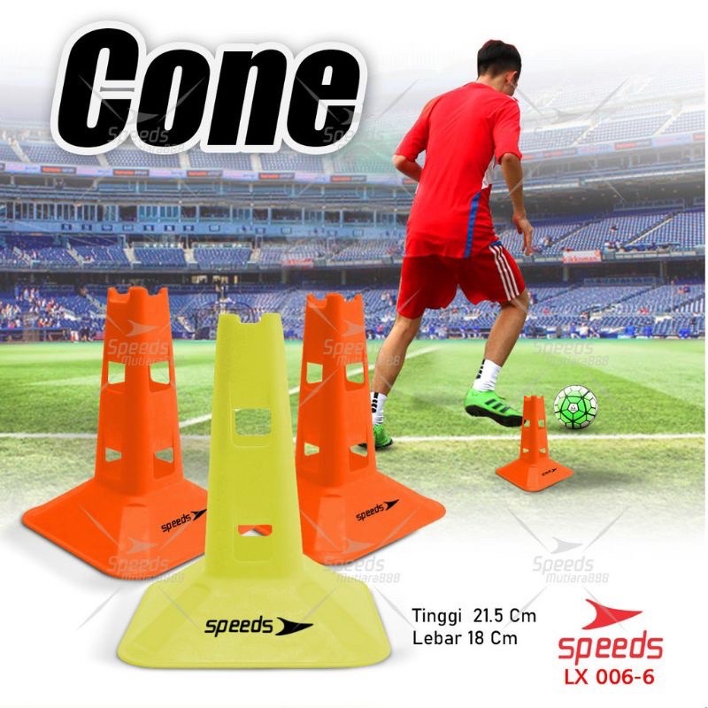 Jual CONE KERUCUT MARKET SPEEDS ORI LX 006-6 kun alat latihan kerucut ...