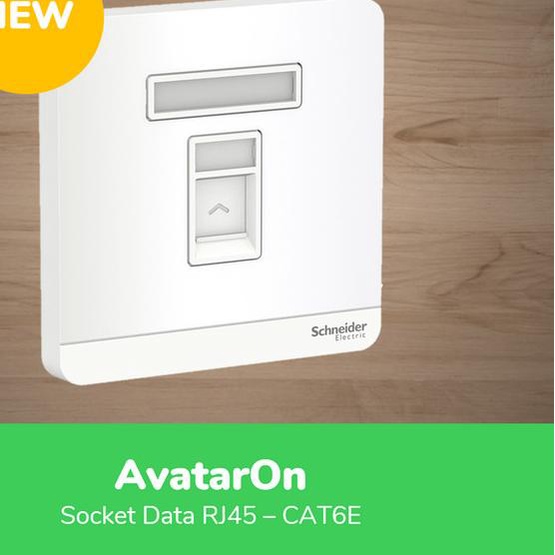 Jual Schneider Electric AvatarOn White Data Socket RJ45 CAT6E E8331RJS6 ...