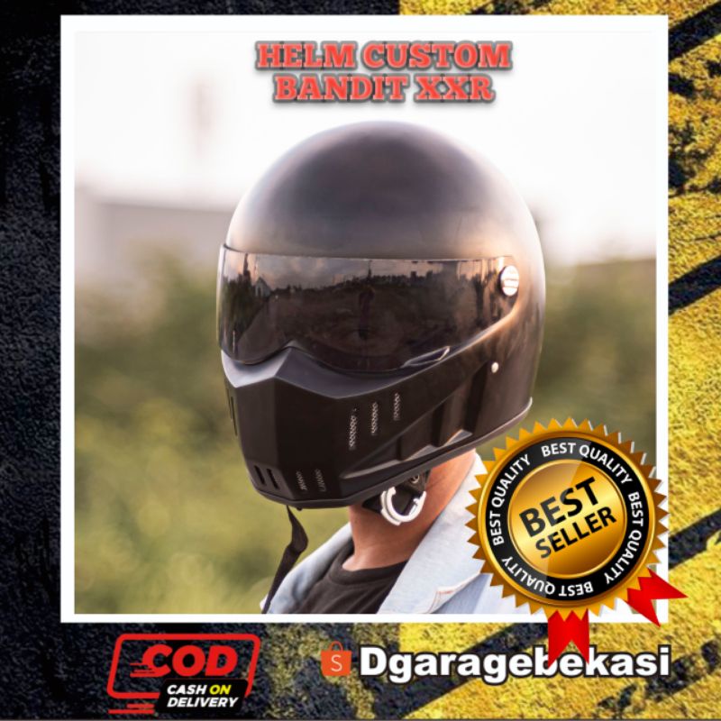 Jual HELM CUSTOM BANDIT XXR cc helmet Helem Cakil vintage Retro classic ...