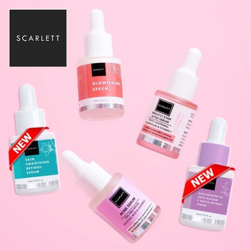 Jual SCARLETT WHITENING SERUM BRIGHTLY EVER AFTER / SCARLET SERUM ACNE ...