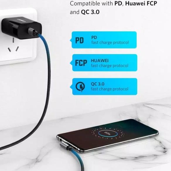 Jual UGREEN Kabel 60W PD USB Type C to USB Type C L-Shape - Satu Meter ...