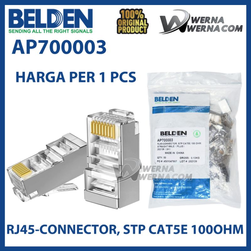 Jual Konektor RJ45 CAT5e STP BELDEN AP70003 original harga eceran ...