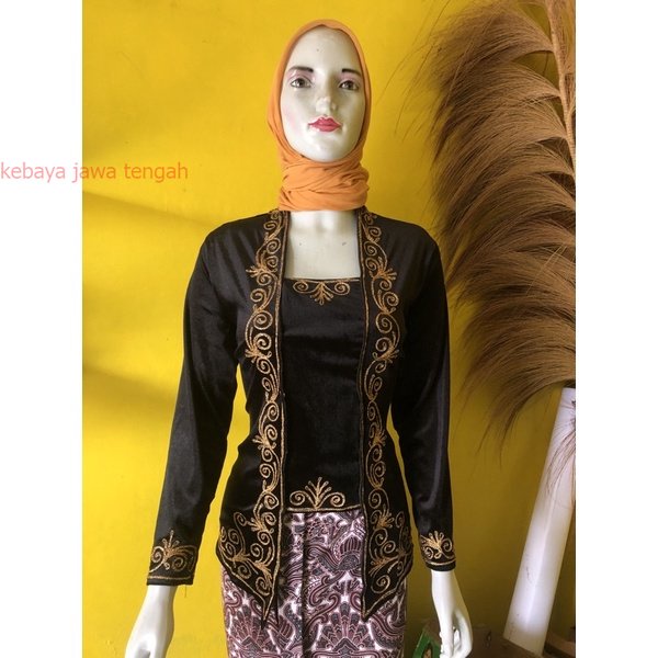 Jual kebaya bludru kartini || kebaya domas|| kutubaru murah || kebaya ...