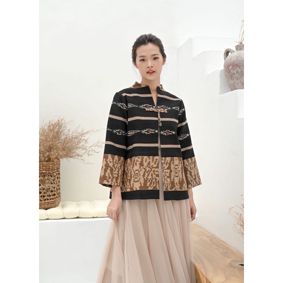Jual blazer tenun wanita kerja kantoran baju tenun jepara fashion ...