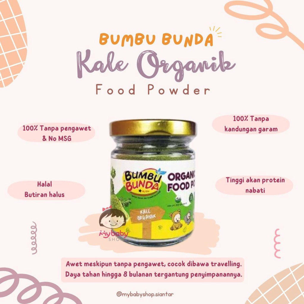 Jual Bumbu Bunda Organic Food Powder Sayuran MPASI Organik / Kale ...
