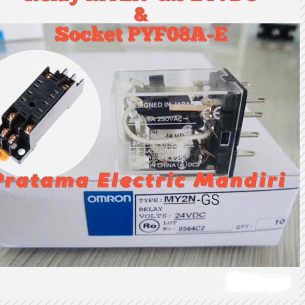 Jual OMRON Relay MY2N-GS MY2N 24VDC 24V dan Socket PYF08A-E ORIGINAL | Shopee Indonesia