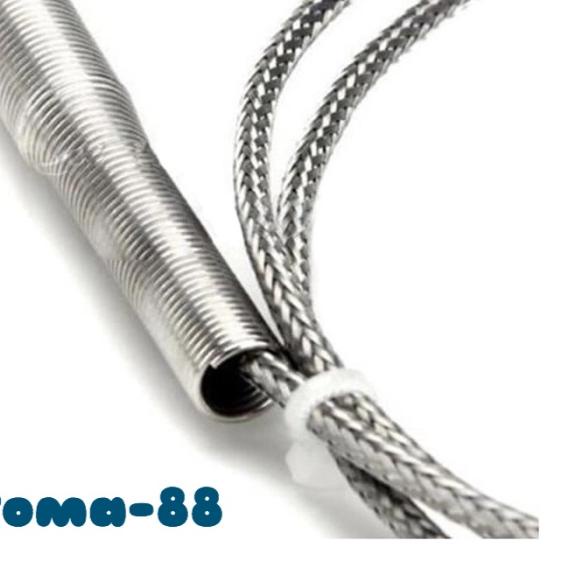 Jual Temperature Sensor Suhu RTD PT100 Probe 100mm Kabel 2M 2 Meter ...