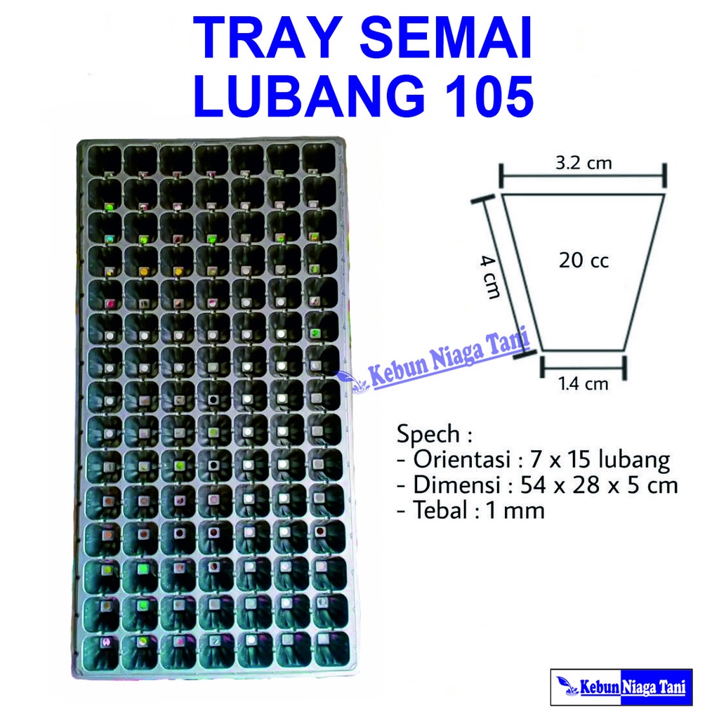 Jual Tray Semai Lubang 105 - Pot Tray - Wadah Semai | Shopee Indonesia