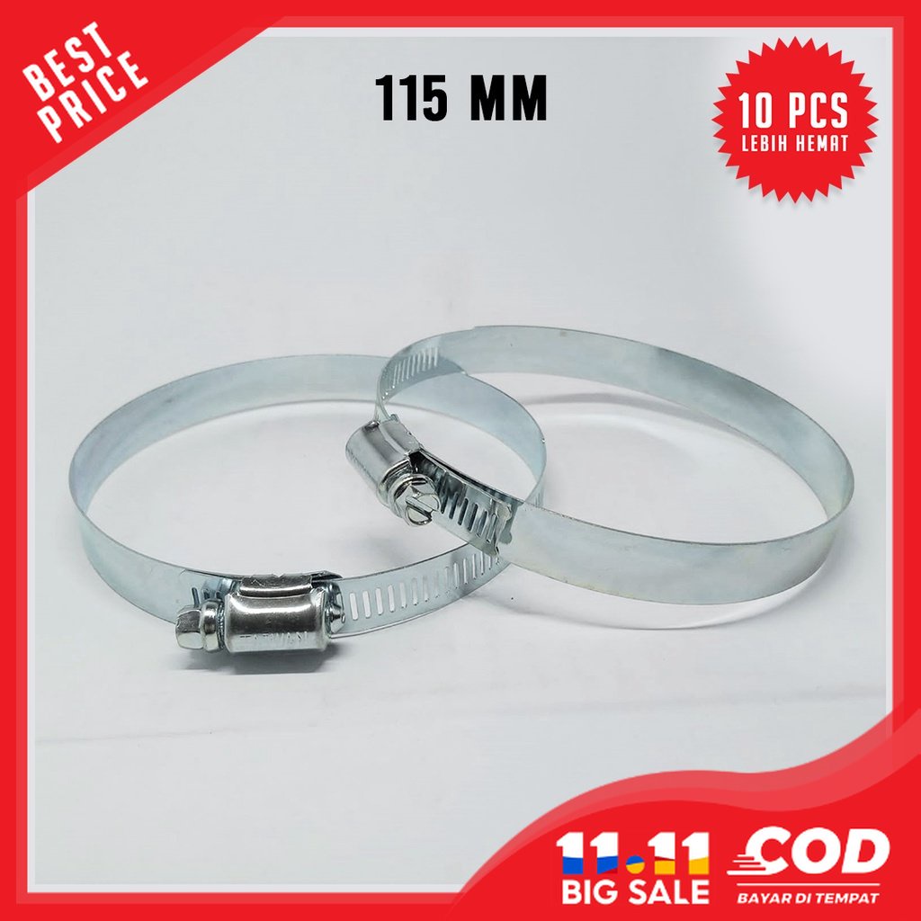 Jual Klem Selang Plat Hose Clamp ukuran 4,5" inchi (115 mm) Stainless ...