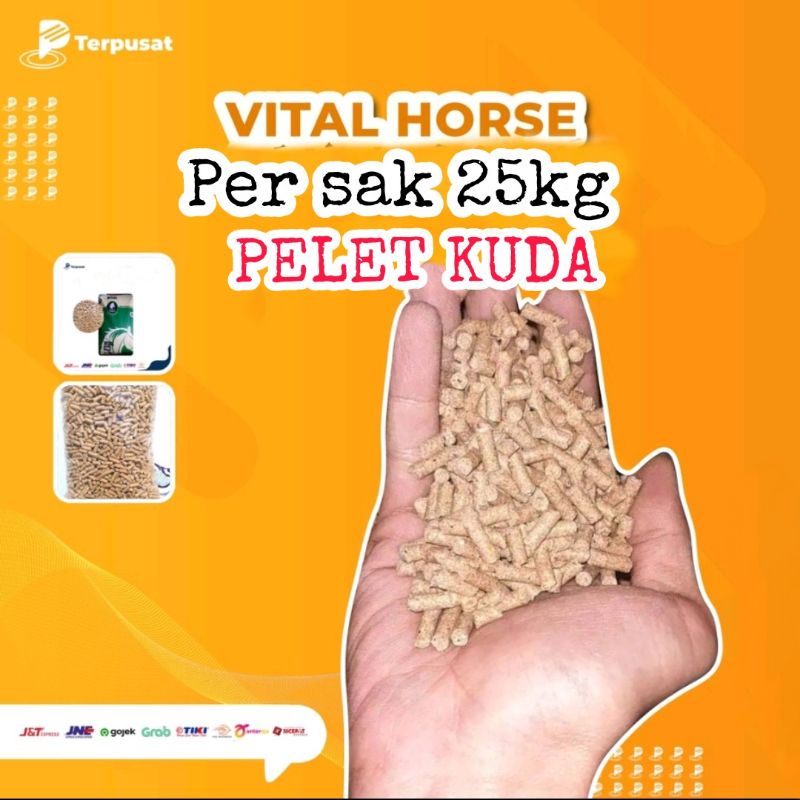 Jual Pakan Kuda Makanan Kuda VITAL HORSE Per sak 25 kg Pakan Ternak ...