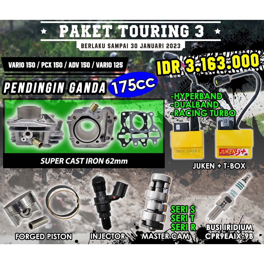 Jual ( VARIO 150/PCX 150/ADV 150/VARIO 125) PAKET BORE UP BRT 3 BLOK ...