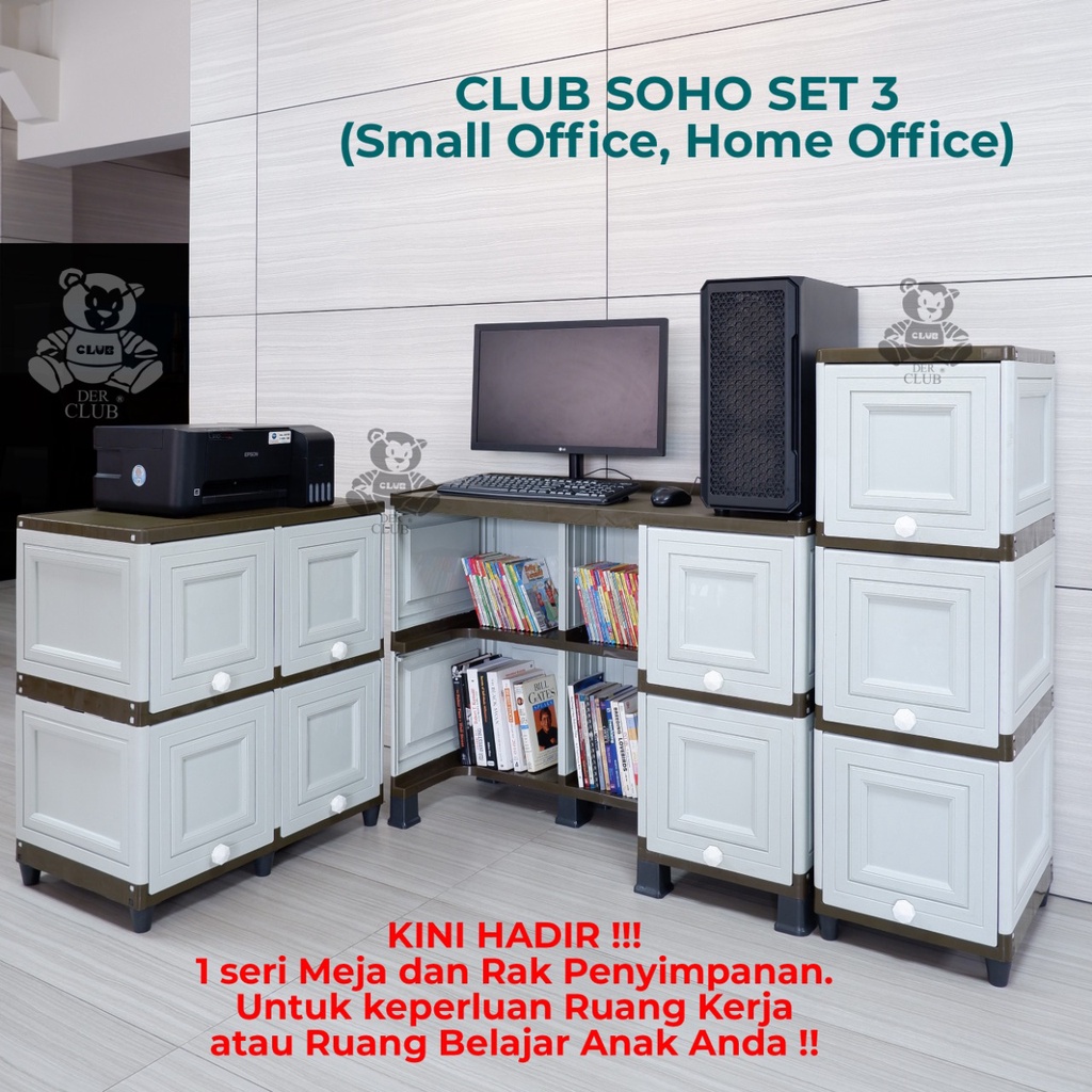 Jual MEJA KERJA MEJA TULIS MINIMALIS CLUB PLASTIK / RAK BUKU / LEMARI BUKU / MEJA KERJA - SOHO ...