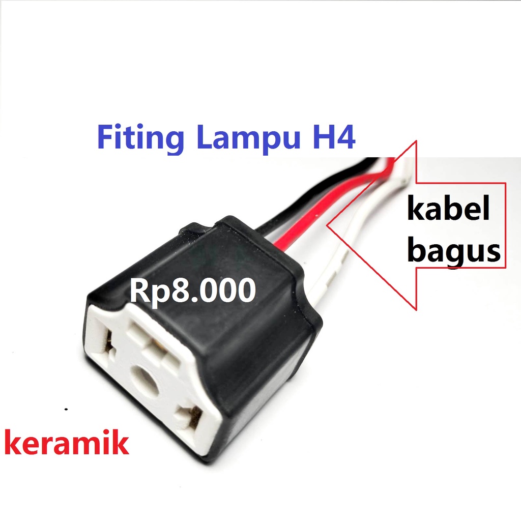 Jual Fiting Lampu H4 Soket Socket HS1 Bohlam Motor konektor Mobil 3 ...
