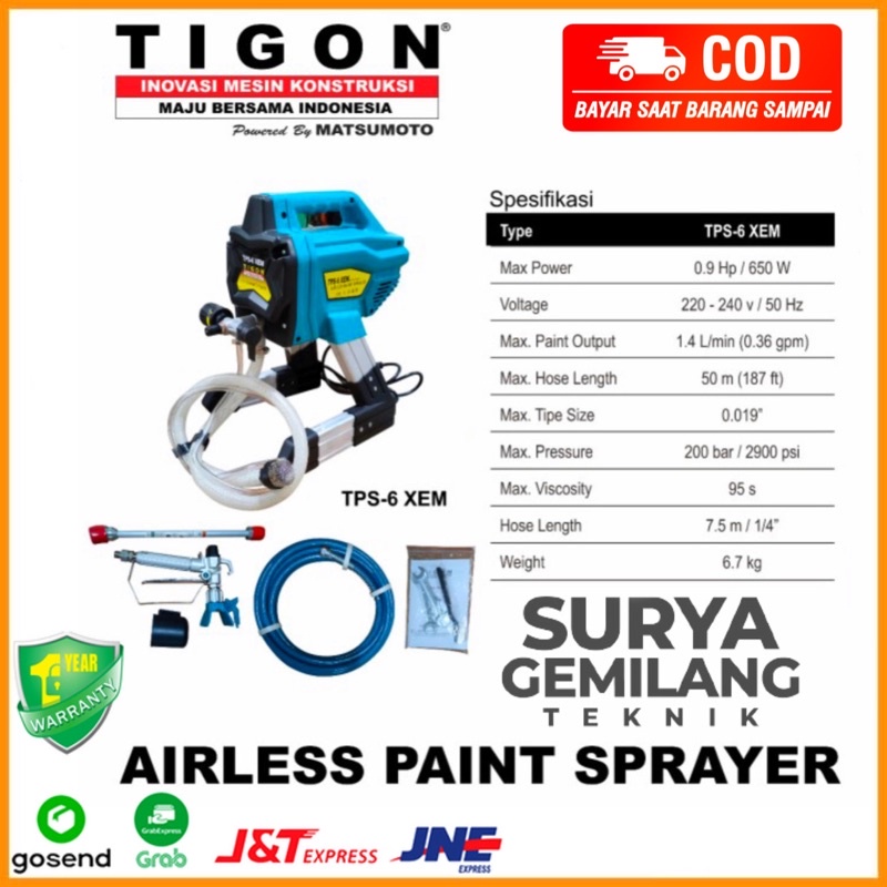 Jual Mesin Semprot Cat Tembok Airless Paint Sprayer Airless Paint ...