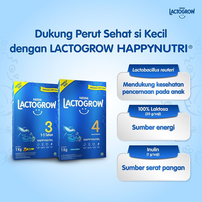 Jual NESTLE Lactogrow 3 dan 4 Happynutri Untuk Usia1-2 dan 3-5 Tahun ...