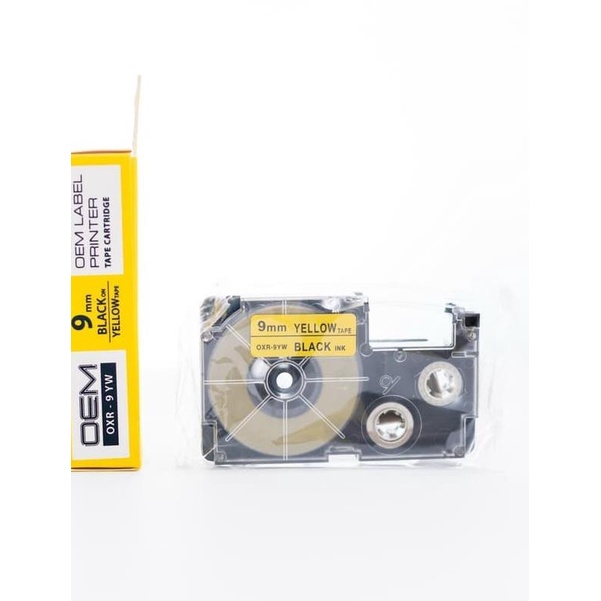 Jual OEM TAPE EZ LABEL CASIO 9MM BLACK INK YELLOW (OXR-9YW) | Shopee ...