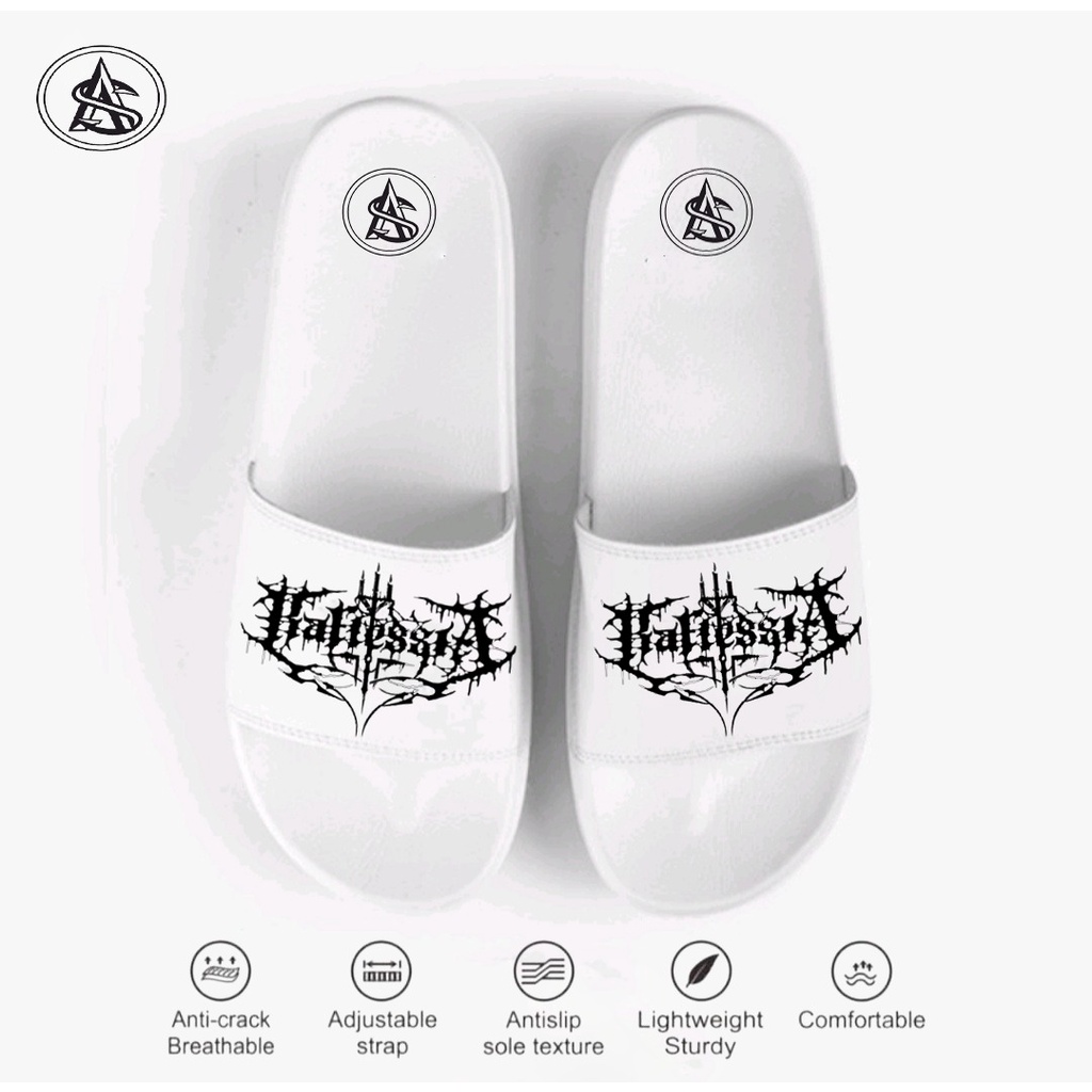 Jual sandal slide pria dan wanita raflesia putih trendy dan sporty ...
