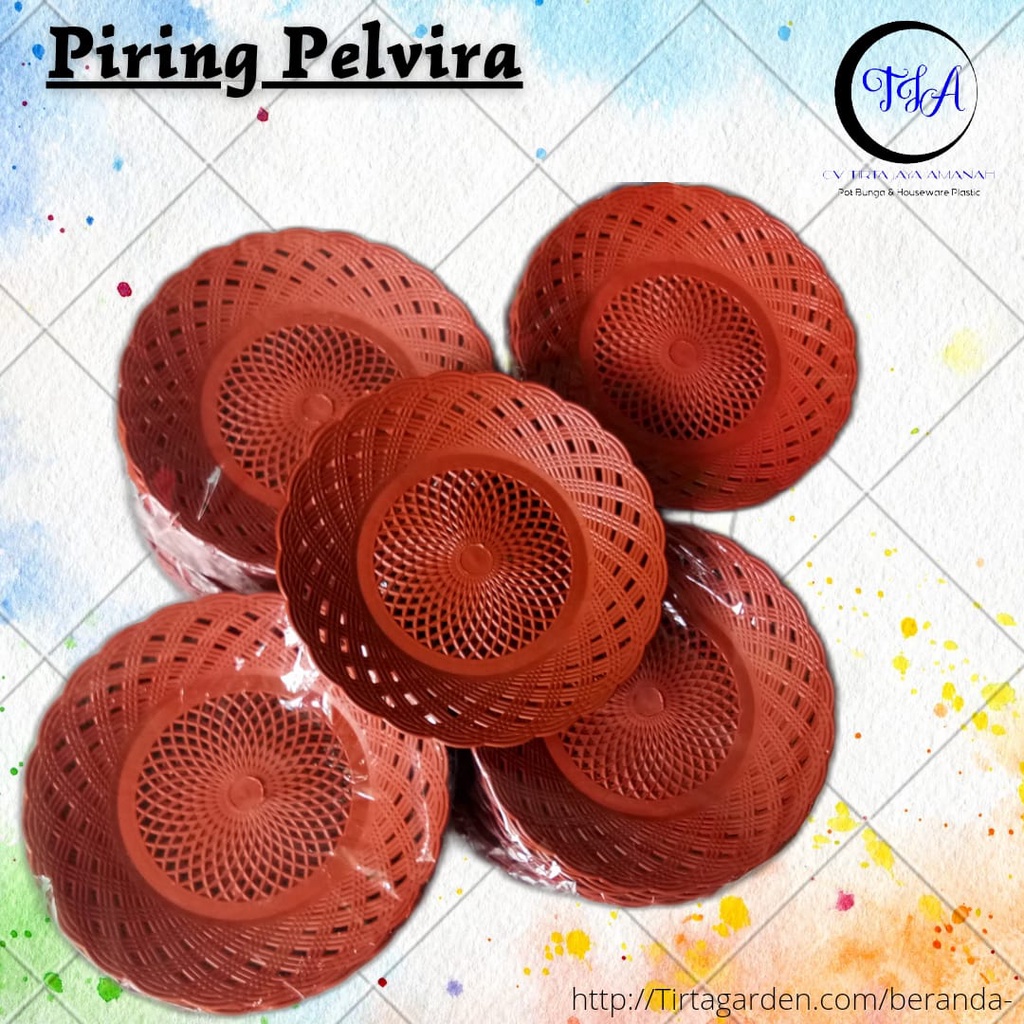 Jual Piring Pengalas Motif Bambu /piring plastik rotan / piring nasi pecel harga 12pcs | Shopee ...