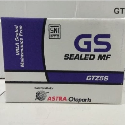 Jual Aki GS GTZ5S Absolute Revo Astrea Star Blade Kharisma Kirana Supra ...