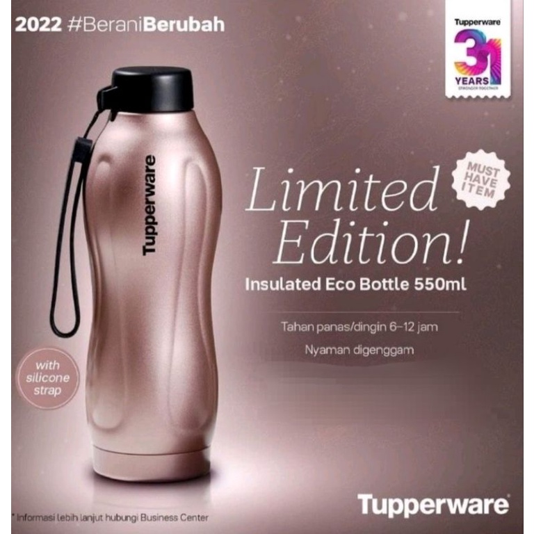 Jual Botol Termos Tupperware Eco Bottle Thermos 550ml Rose | Shopee ...