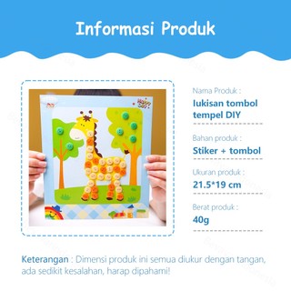 Jual BEVAVAR Diy Tempel Kancing Button Painting sticker Mainan Tempel ...