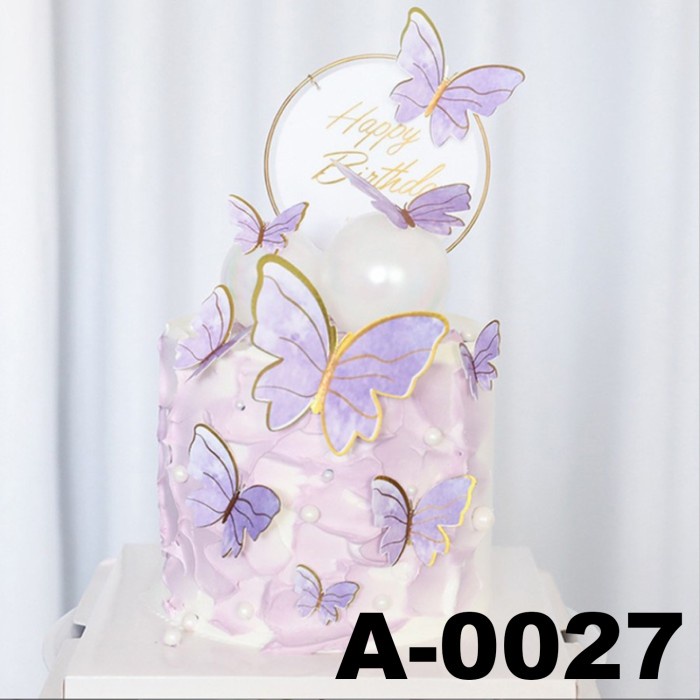 Jual Topper Kupu Kupu UNGU, Hiasan kue Kupu2 PURPLE, Topper Butterfly ...