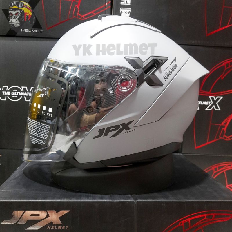 Jual Helm JPX Nova Solid Grey Doff /helm half face jpx | Shopee Indonesia