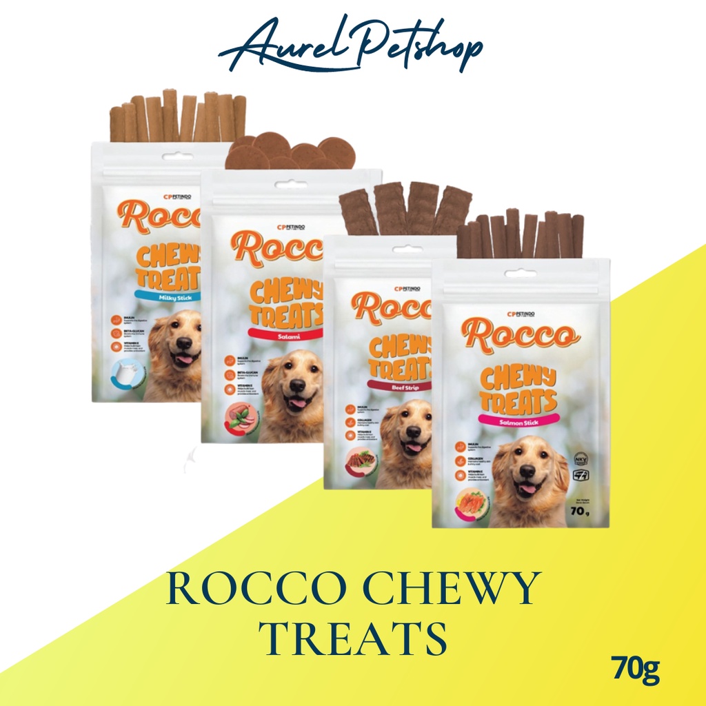 Jual ROCCO CHEWY TREATS ALL VARIANT 70gr / SNACK ANJING | Shopee Indonesia