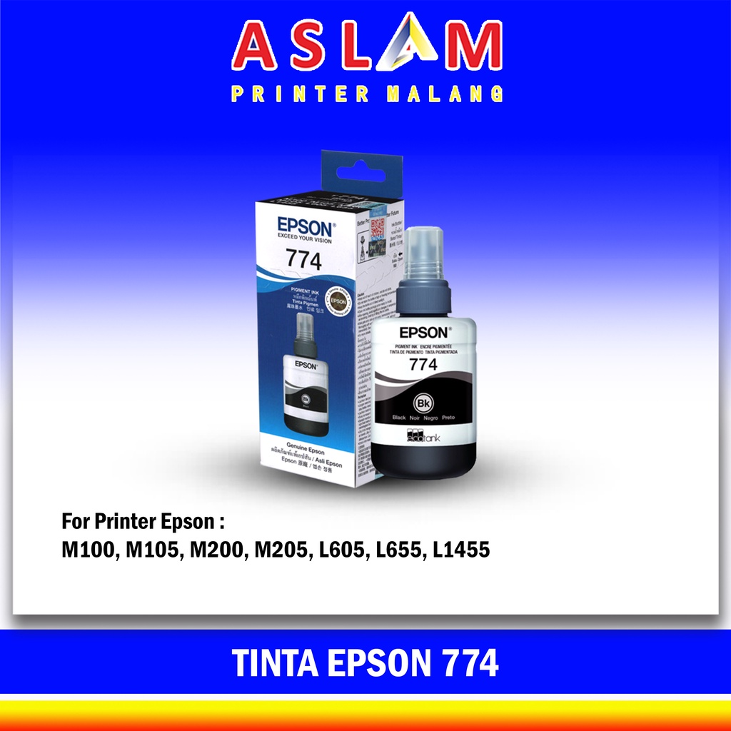 Jual Tinta Epson 774 Black Original Pigmen T774 Hitam Pigment T774 ...