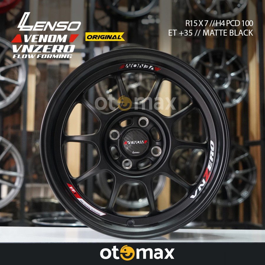 Jual Velg Mobil Lenso Venom Zero Original Ring 15 Matt Black | Shopee Indonesia
