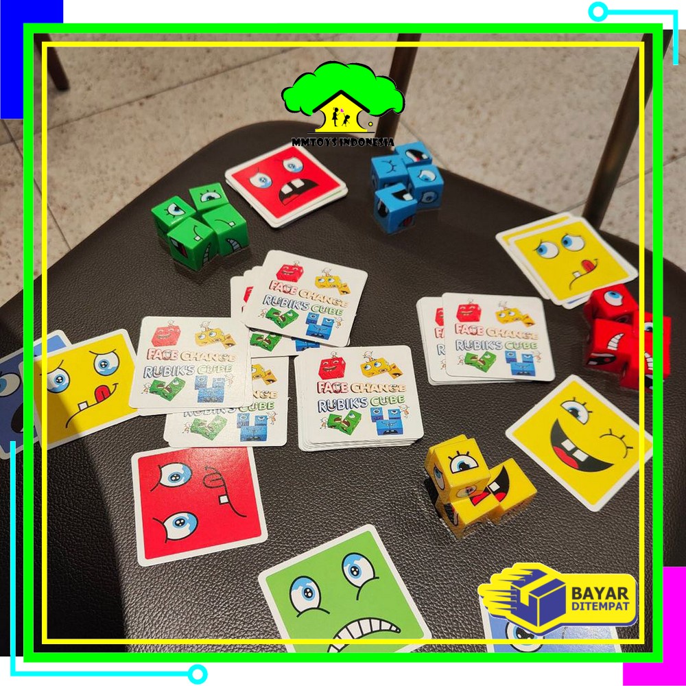 Jual MI-M213 Mainan Anak Rubik Face Change Rubiks Cube / Puzzle Anak ...