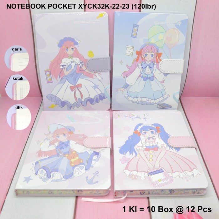Jual buku notebook pocket magnet anime girl satuan OLS76 | Shopee Indonesia