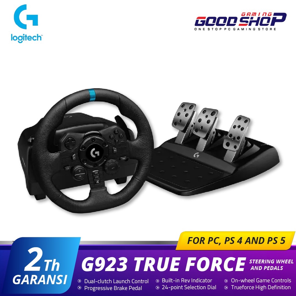 Jual Logitech G923 True Force Steering Wheel and Pedals for PC, PS4 and ...