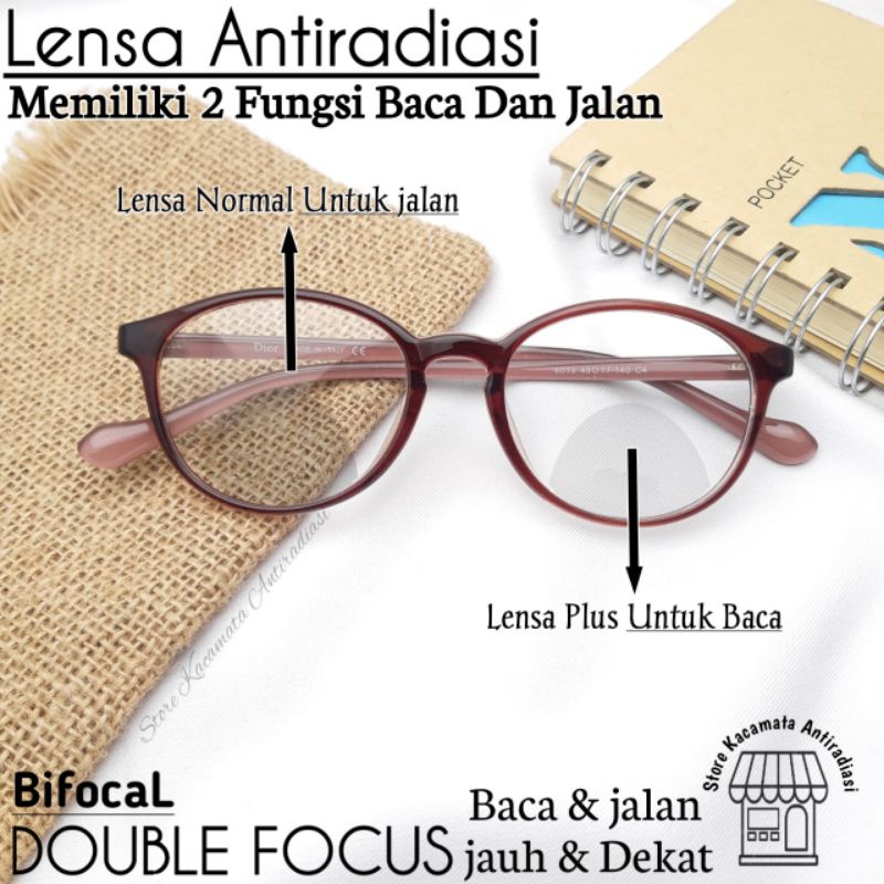 Jual Kacamata Double Fokus Baca Dan Jalan Pria/Wanita Kacamata Jauh ...