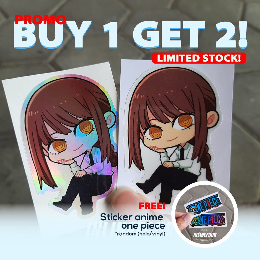 Jual Sticker Hologram Stiker Anime - Makima - Chainsaw Man - Wibu ...
