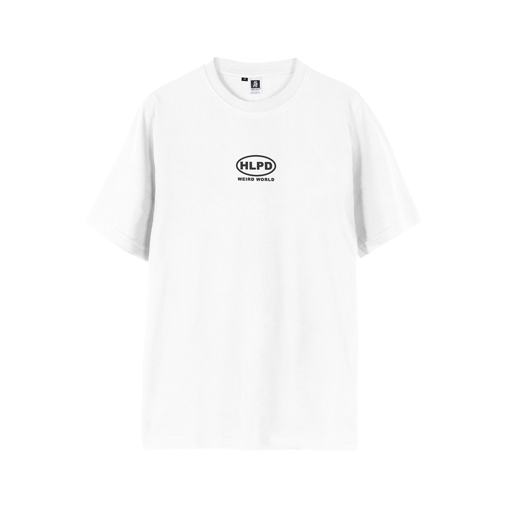 Jual HLPD WeirdWorld | T shirt | Kaos Basic Logo cotton 24s White ...