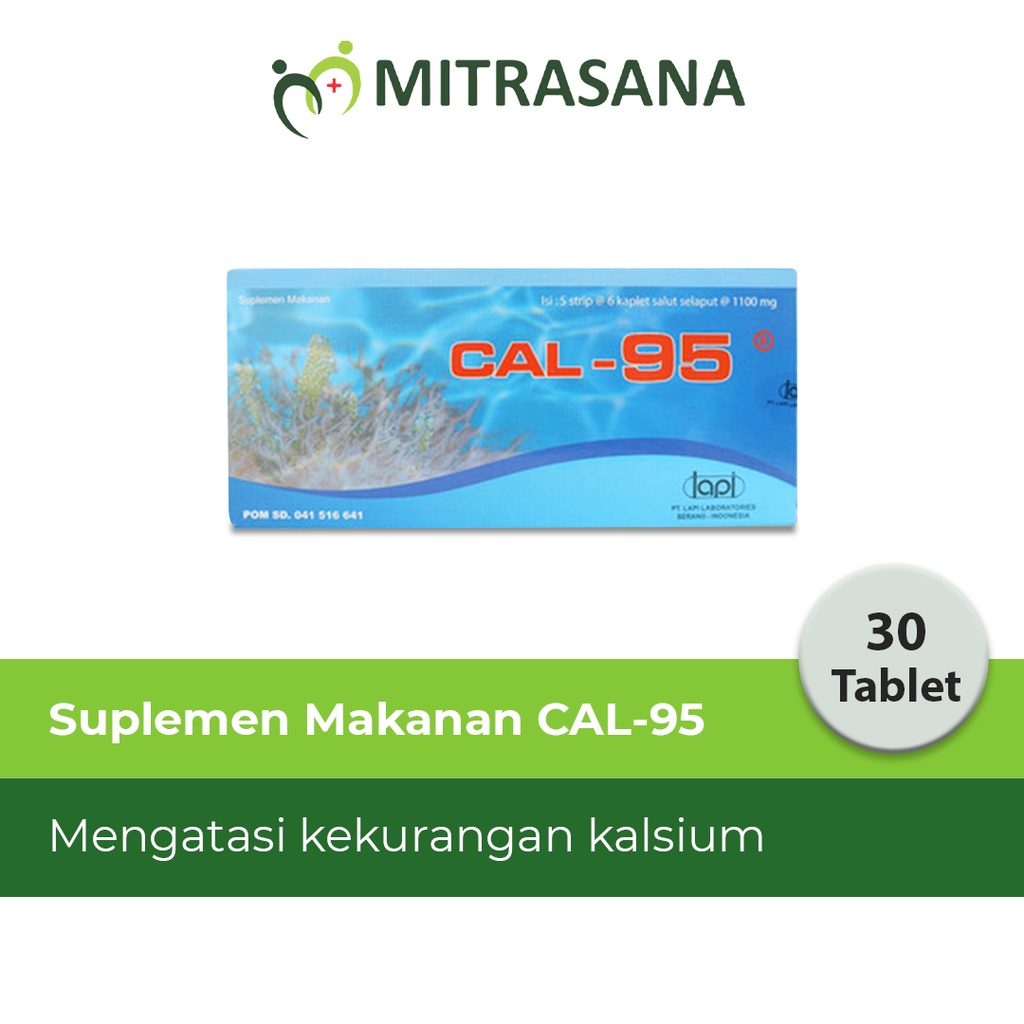 Jual Cal - 95 30 Kaplet - Suplemen Pertumbuhan | Shopee Indonesia