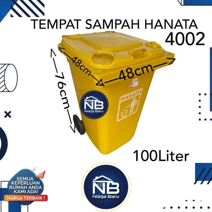 Jual Tempat Sampah 100 Liter RODA Hanata 4002 Tong Sampah RODA barang ...