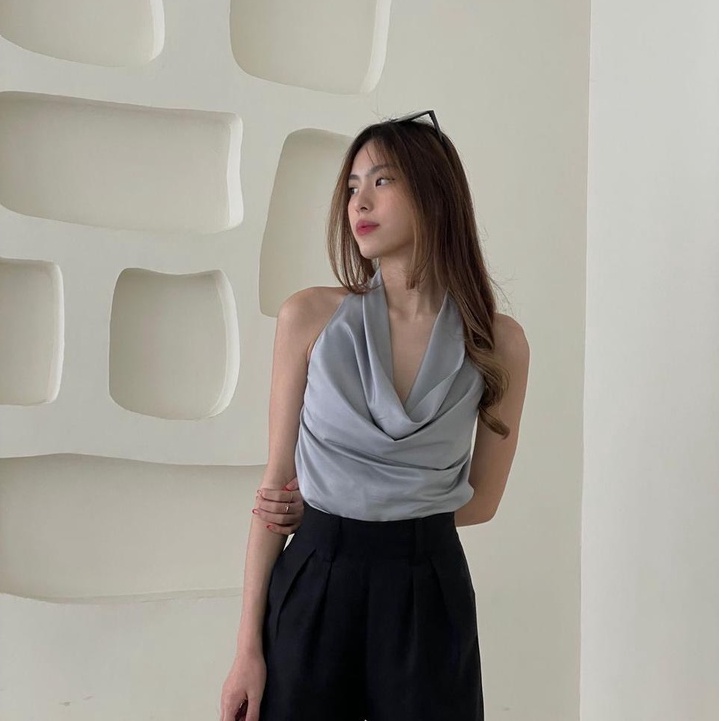 Jual Sava Satin Top —— Ocha Wear | Atasan Halter Wanita | Tanktop ...