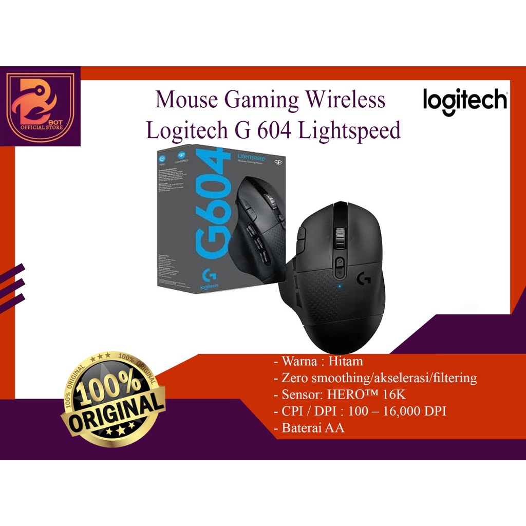 Jual Logitech G604 Lightspeed Wireless Gaming Mouse Hero 16k Sensor G 604 | Shopee Indonesia