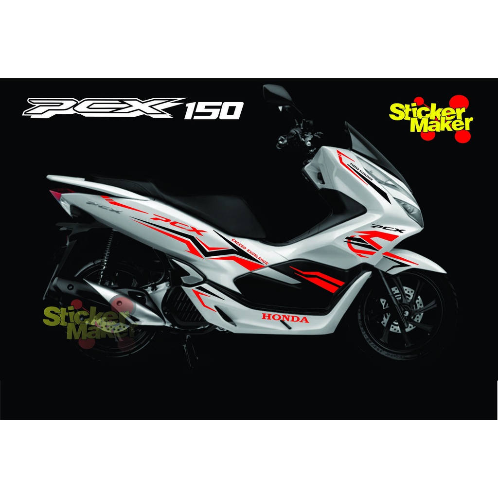 Jual COD stiker cutting body honda pcx 150 stiker motor pcx lama/old ...