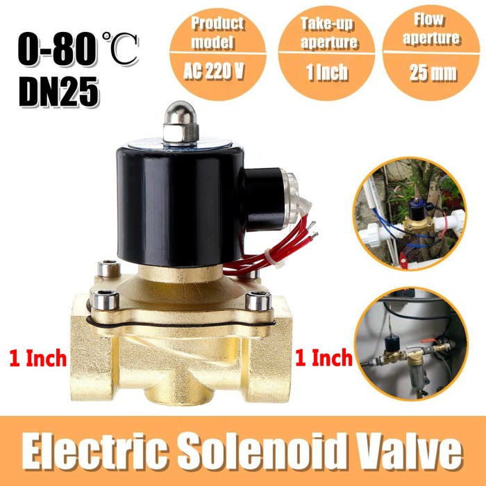 Jual Klep Selenoid Valve 2 Way 1 Inch Selenoid Water Valve Kran ...