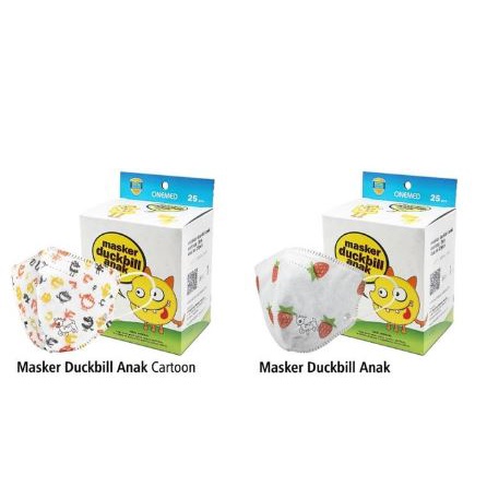Jual ONEMED Masker DUCKBILL Anak isi 25 Kid Mask Earloop Medis ...